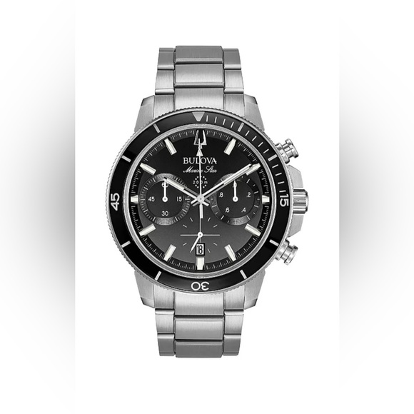Bulova | Accessories | Mens Bulova Marine Star Chronograph Watch With ...